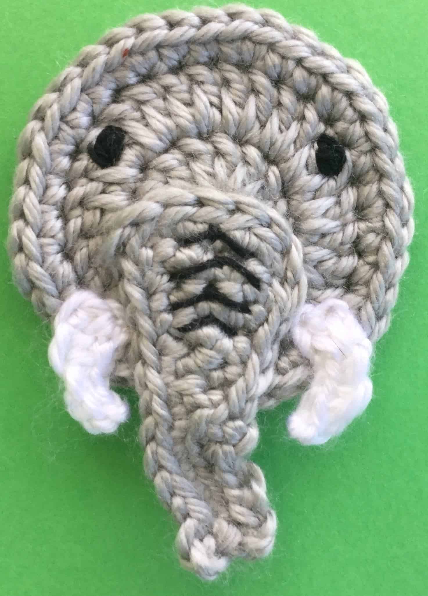 crochet-easy-elephant-head-with-tusks • Kerri's Crochet