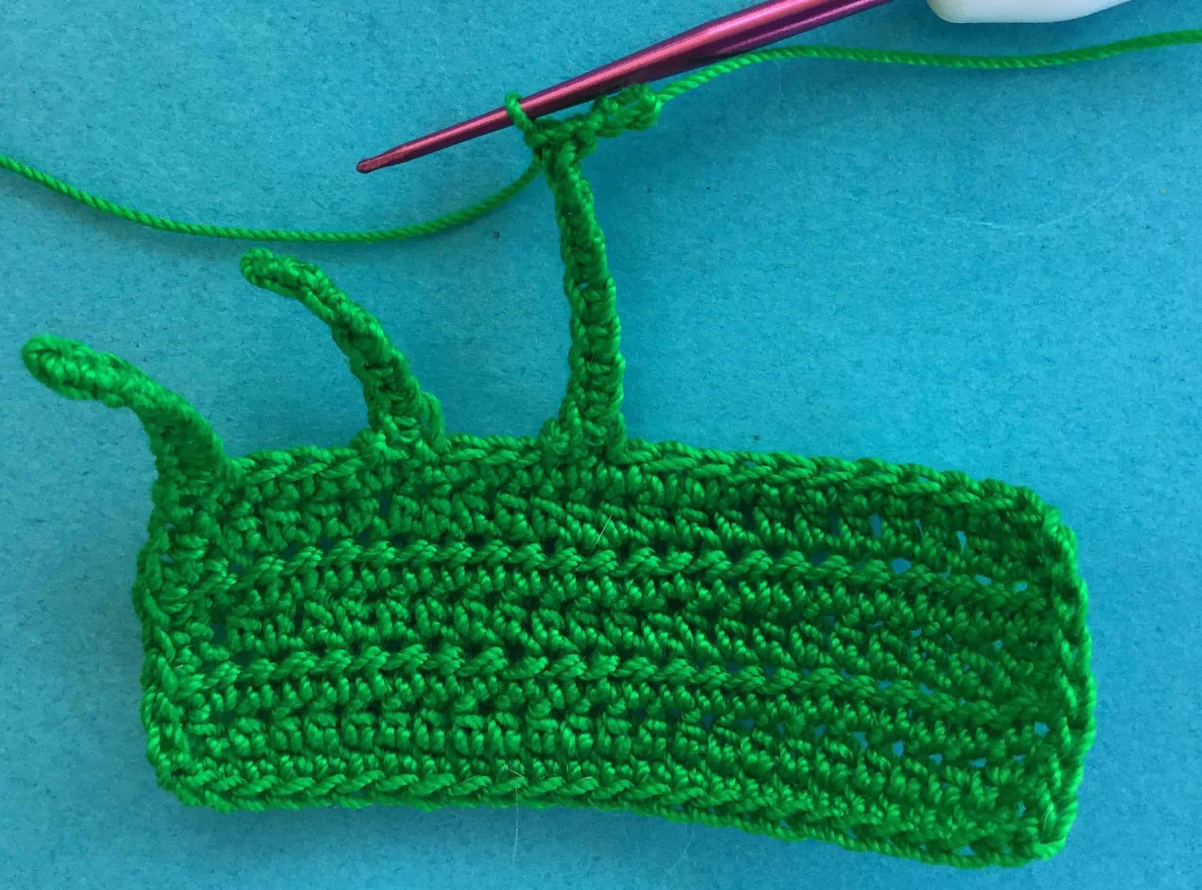 crochet-tractor-2-ply-beginning-of-roof • Kerri's Crochet