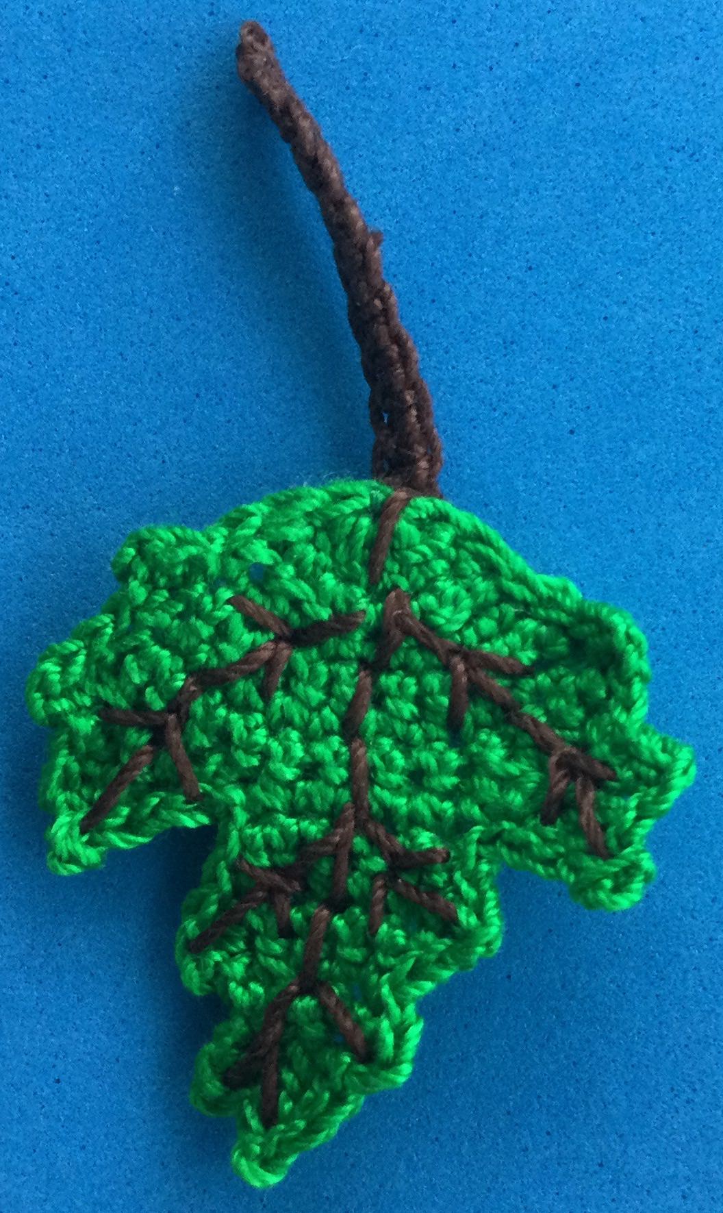 crochet-grapes-2-ply-leaf-with-side-stalk • Kerri's Crochet