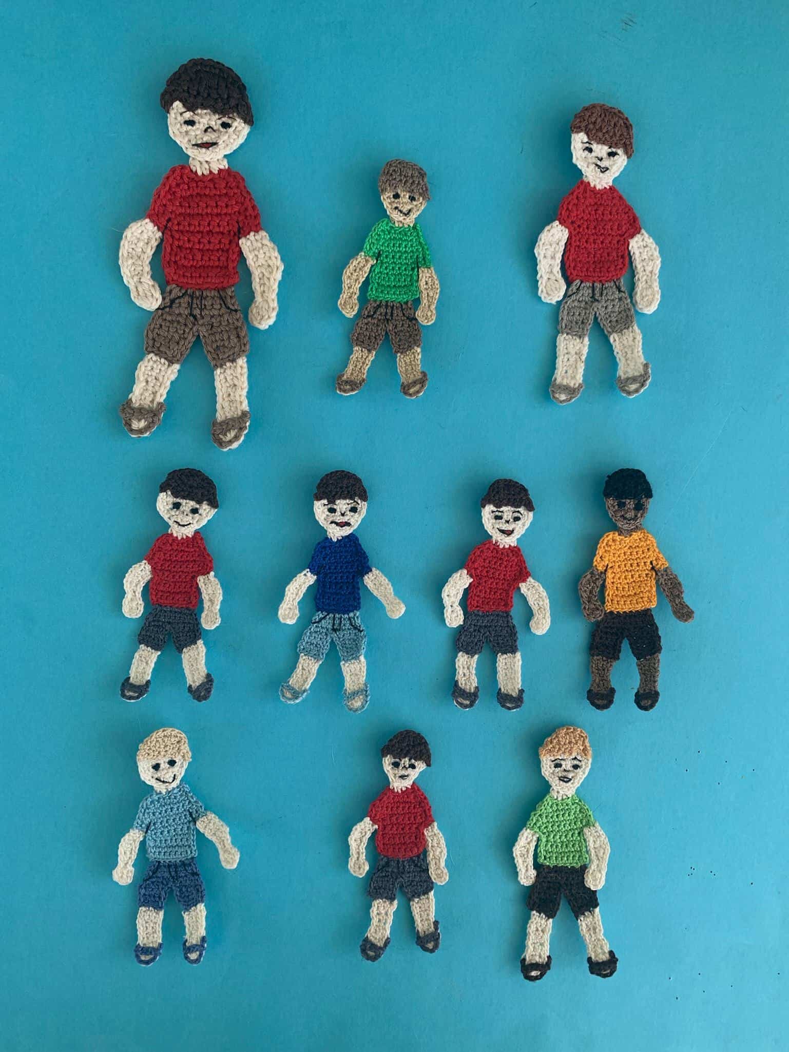 finished-crochet-boy-2-ply-group-portrait • Kerri's Crochet