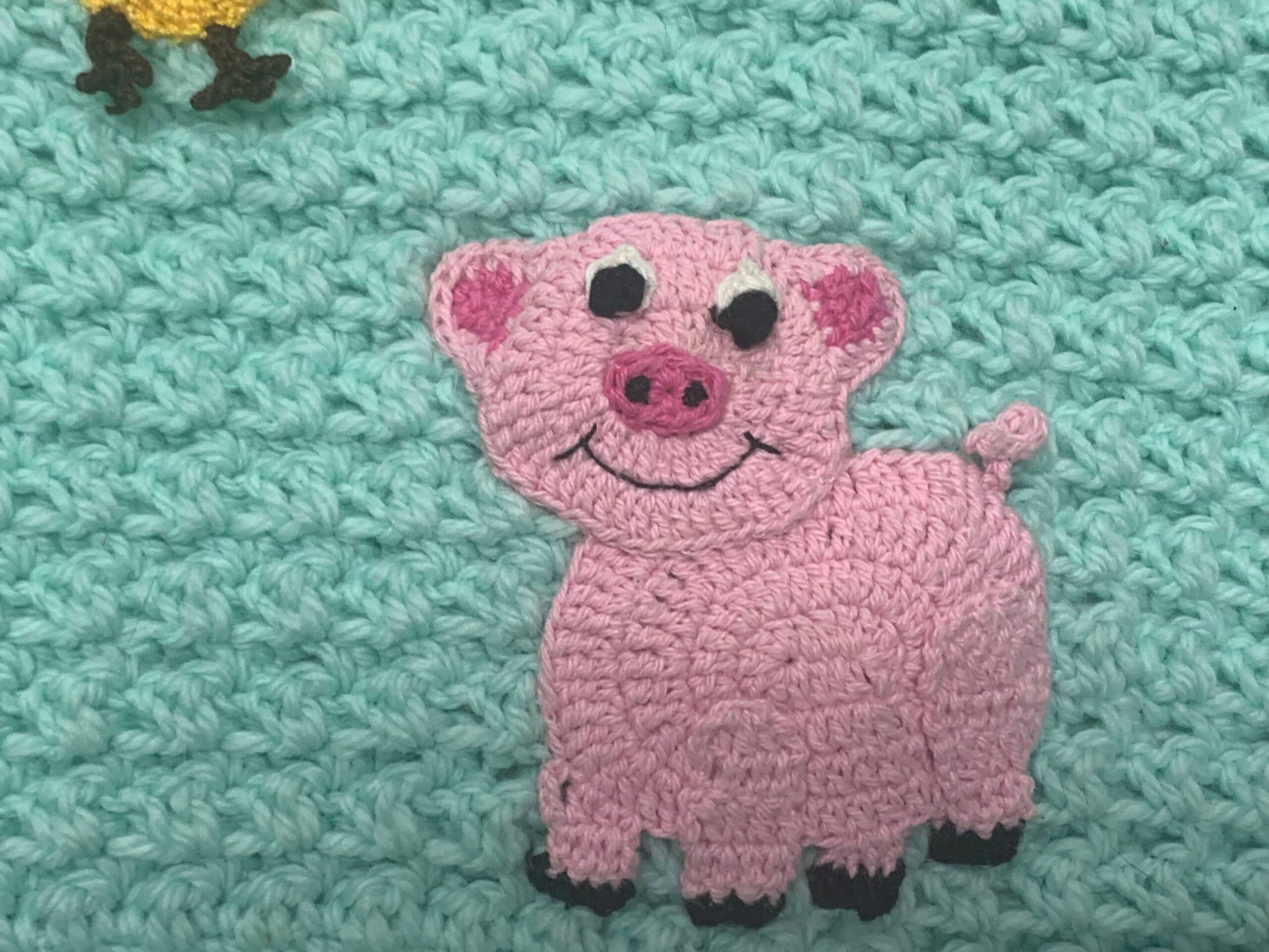 farm-blanket-pig • Kerri's Crochet