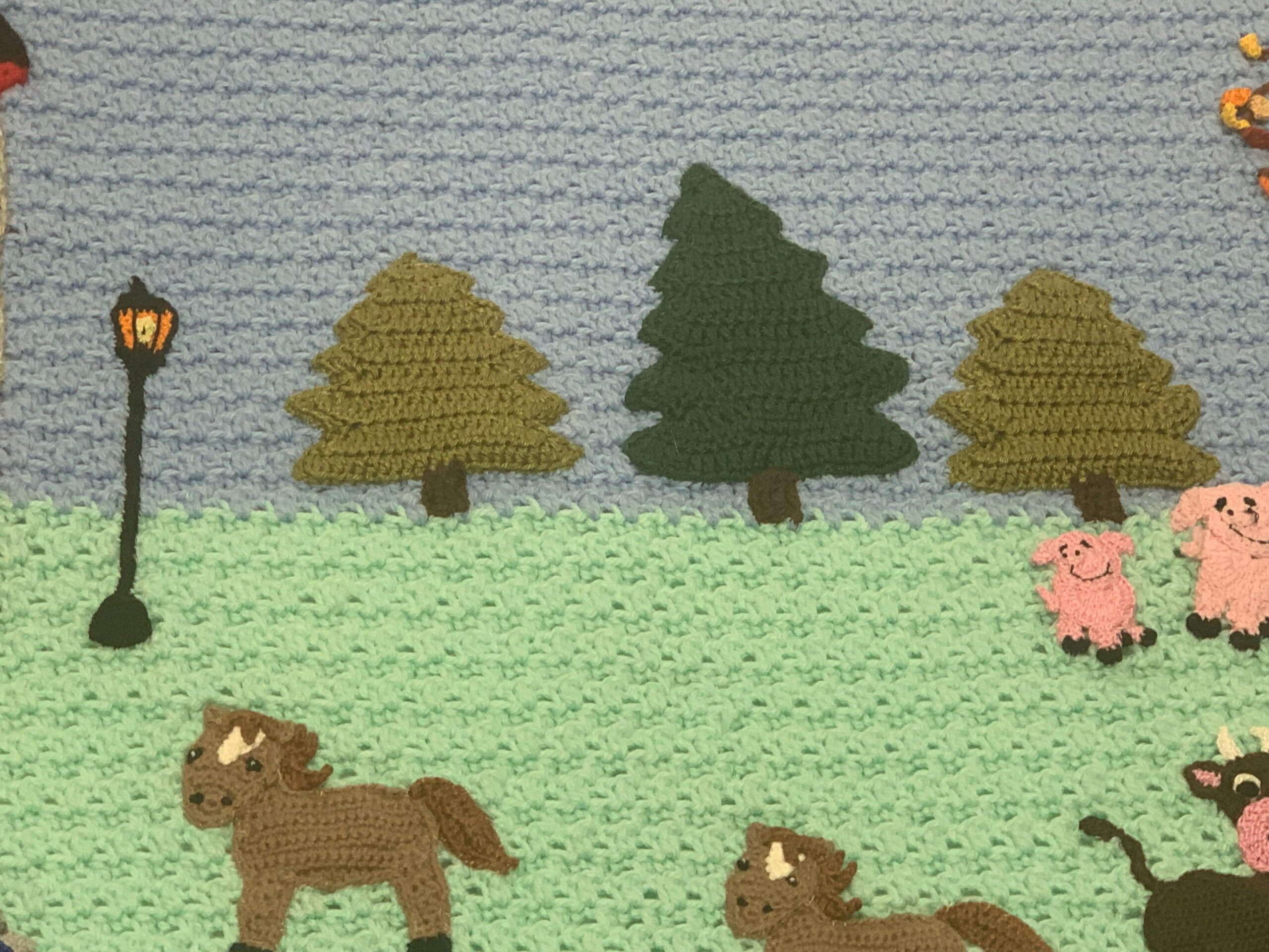 farm-blanket-trees • Kerri's Crochet